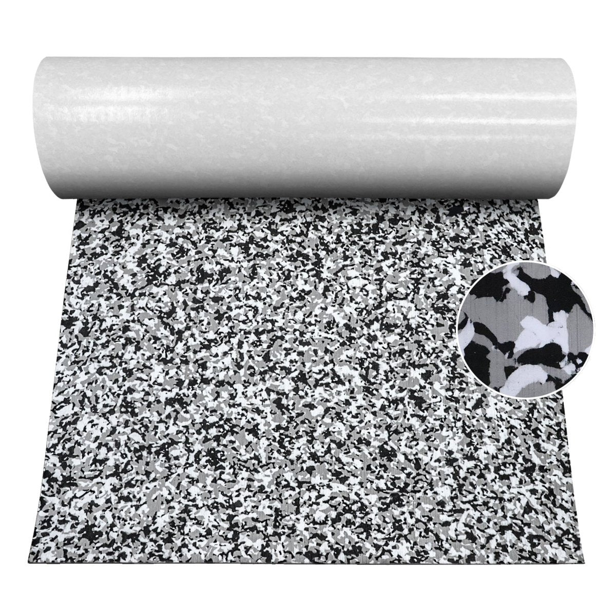 Snow Camo Boat Deck Mat | Marine EVA Foam Flooring with Brushed Texture ...